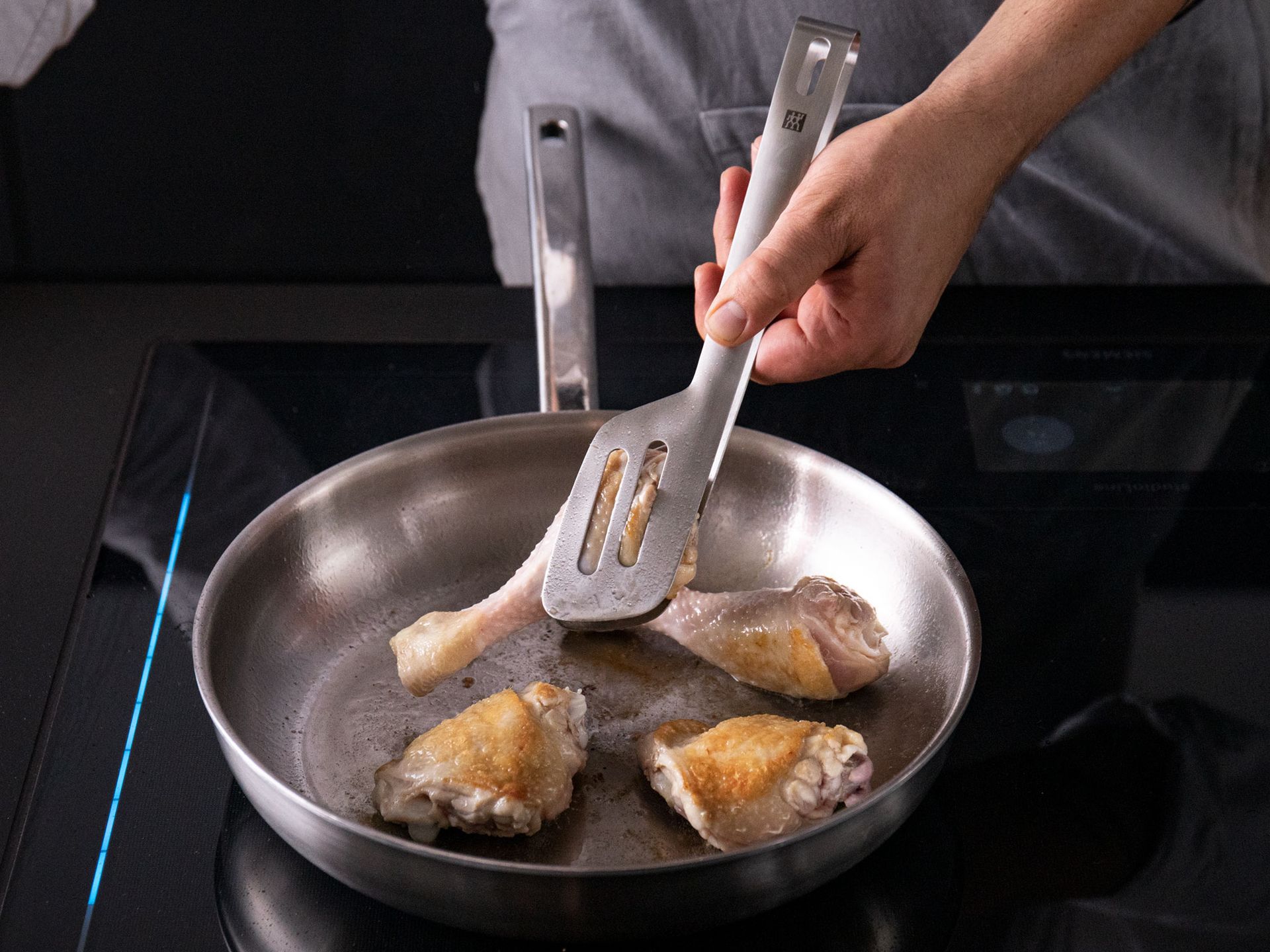 Crispy chicken with Moroccan-style sauce and frisée | Recipe | Kitchen ...