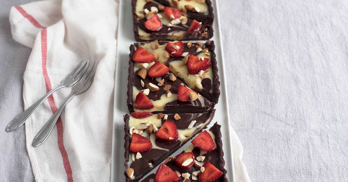 Strawberry-chocolate tart | Recipe | Kitchen Stories
