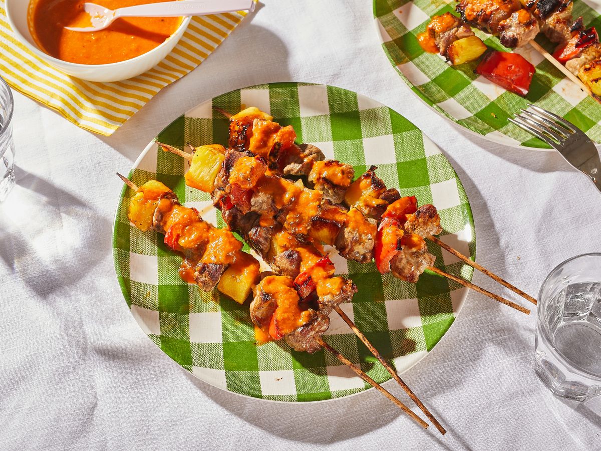 Grilled sweet and sour pork skewers | Recipe | Kitchen Stories