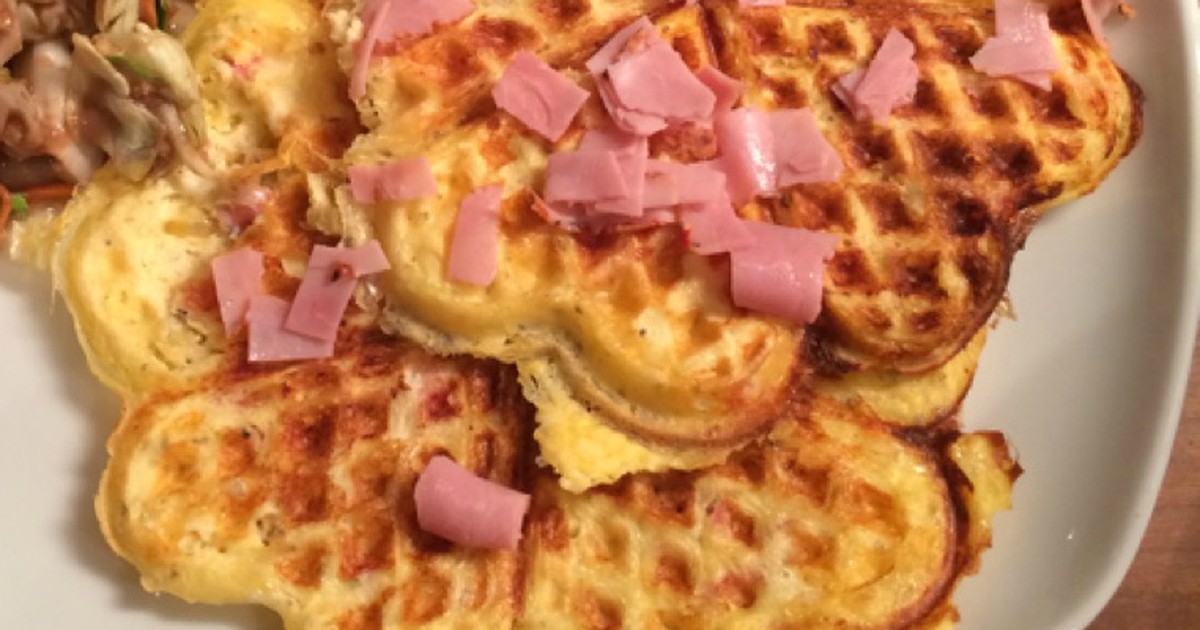 Ham and cheese waffles | Recipe | Kitchen Stories