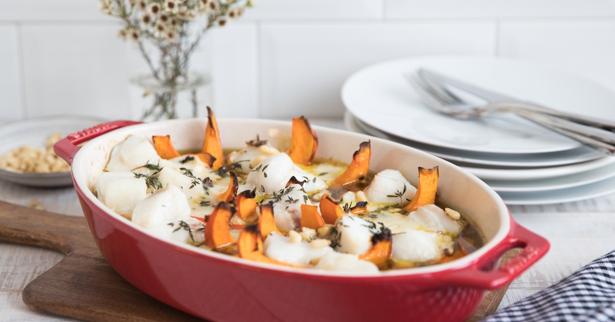 Fish gratin with pumpkin and taleggio | Recipe | Kitchen Stories