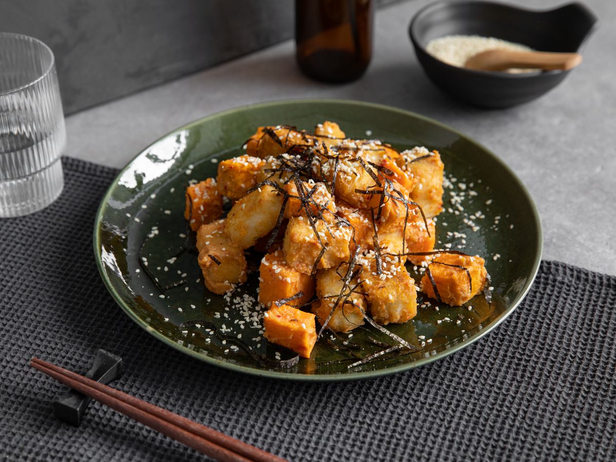 Miso roasted tofu with sweet potato | Recipe | Kitchen Stories