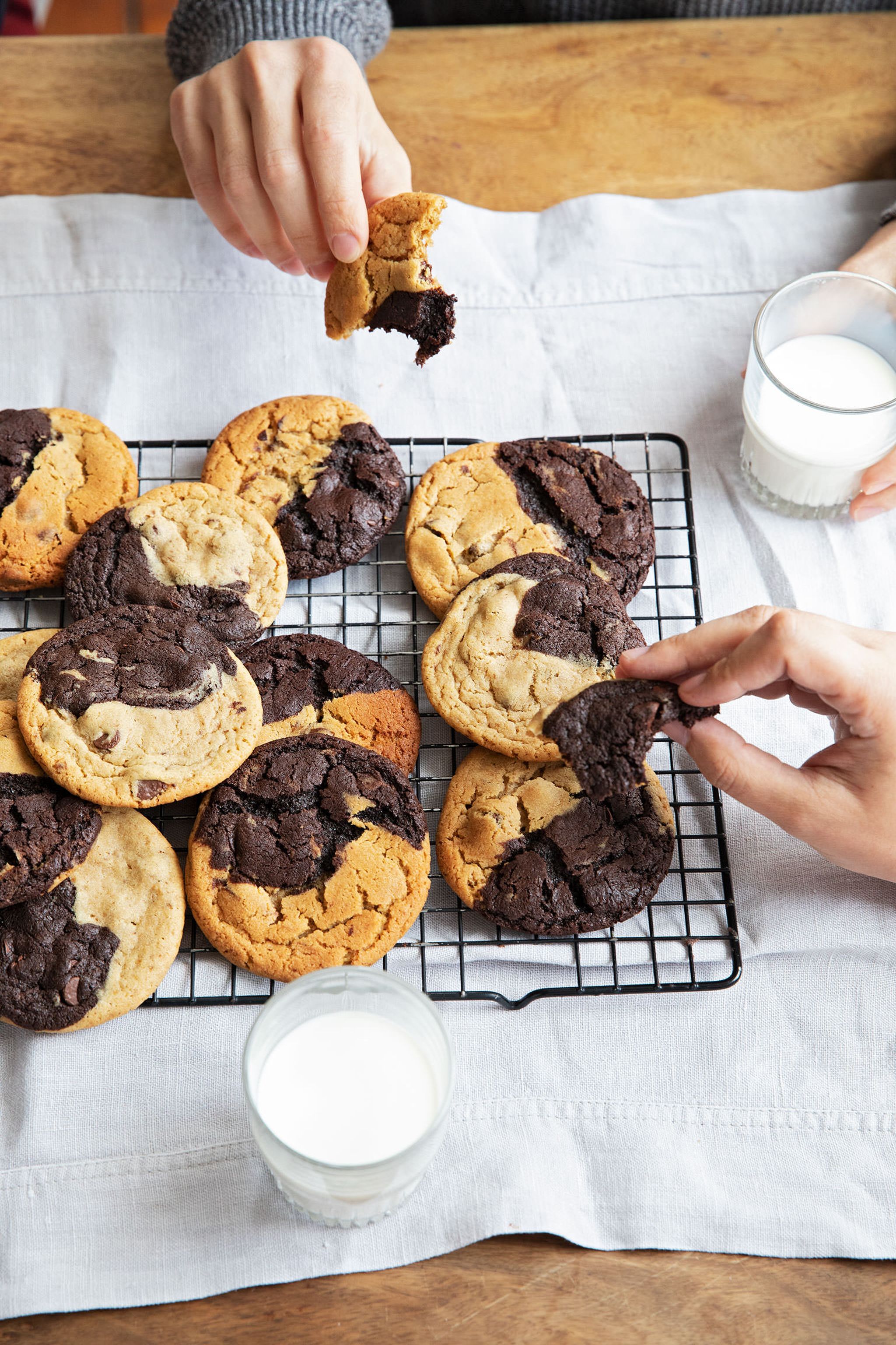 When Chocolate Meets Peanut Butter: Half-and-half Cookies | Stories ...