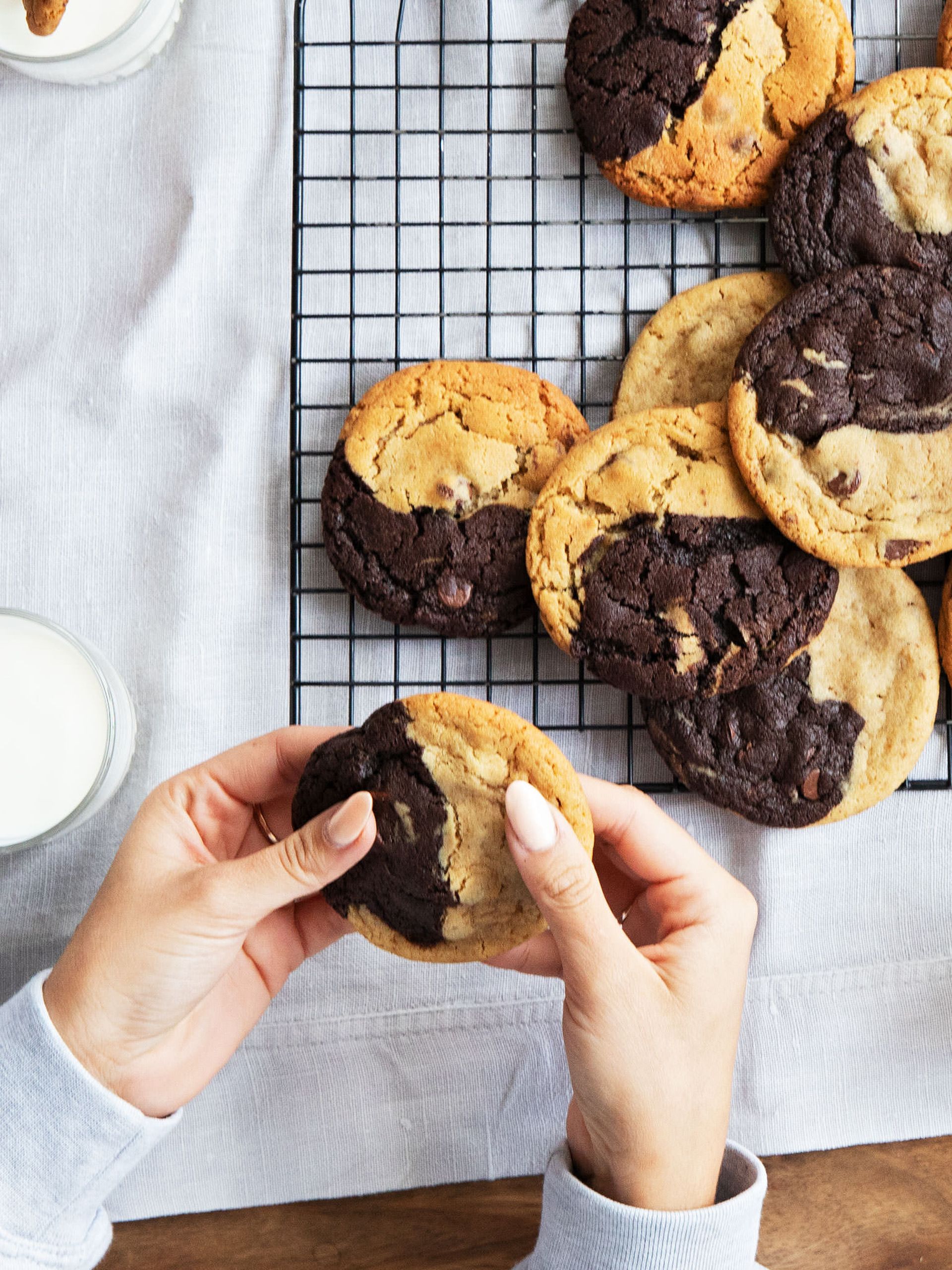 When Chocolate Meets Peanut Butter: Half-and-half Cookies | Stories ...