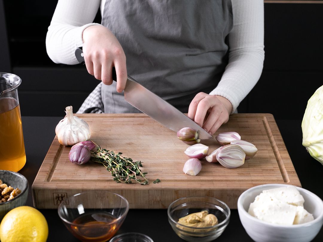 Whole-roasted cabbage with feta cream and walnuts | Recipe | Kitchen ...