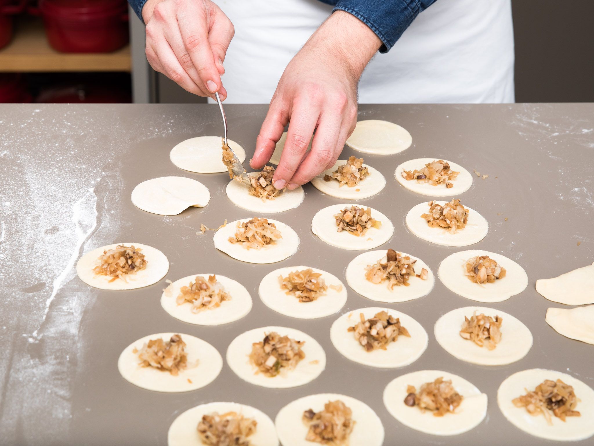 Polish pierogi with sauerkraut and mushroom filling | Recipe | Kitchen ...