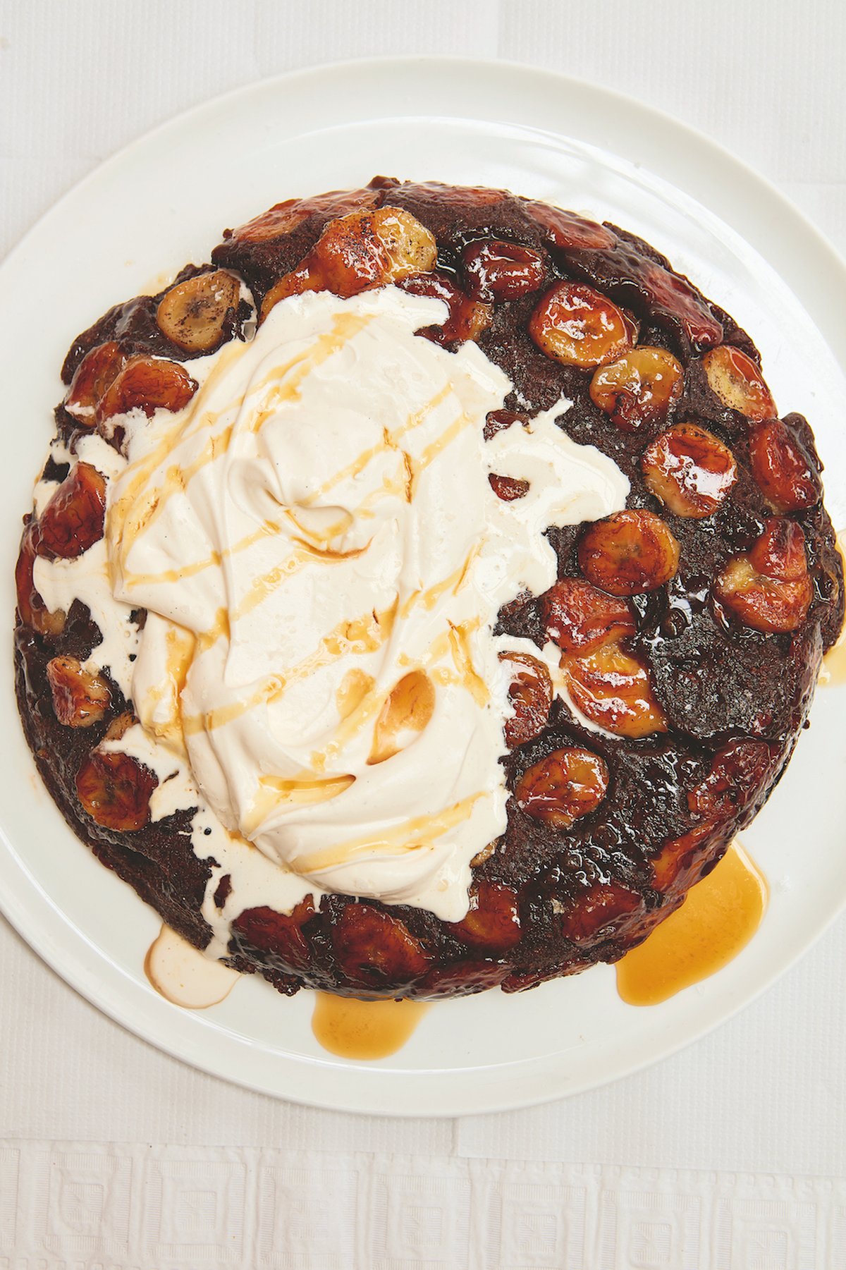 Sticky banana and chocolate pan-cake | Recipe | Kitchen Stories