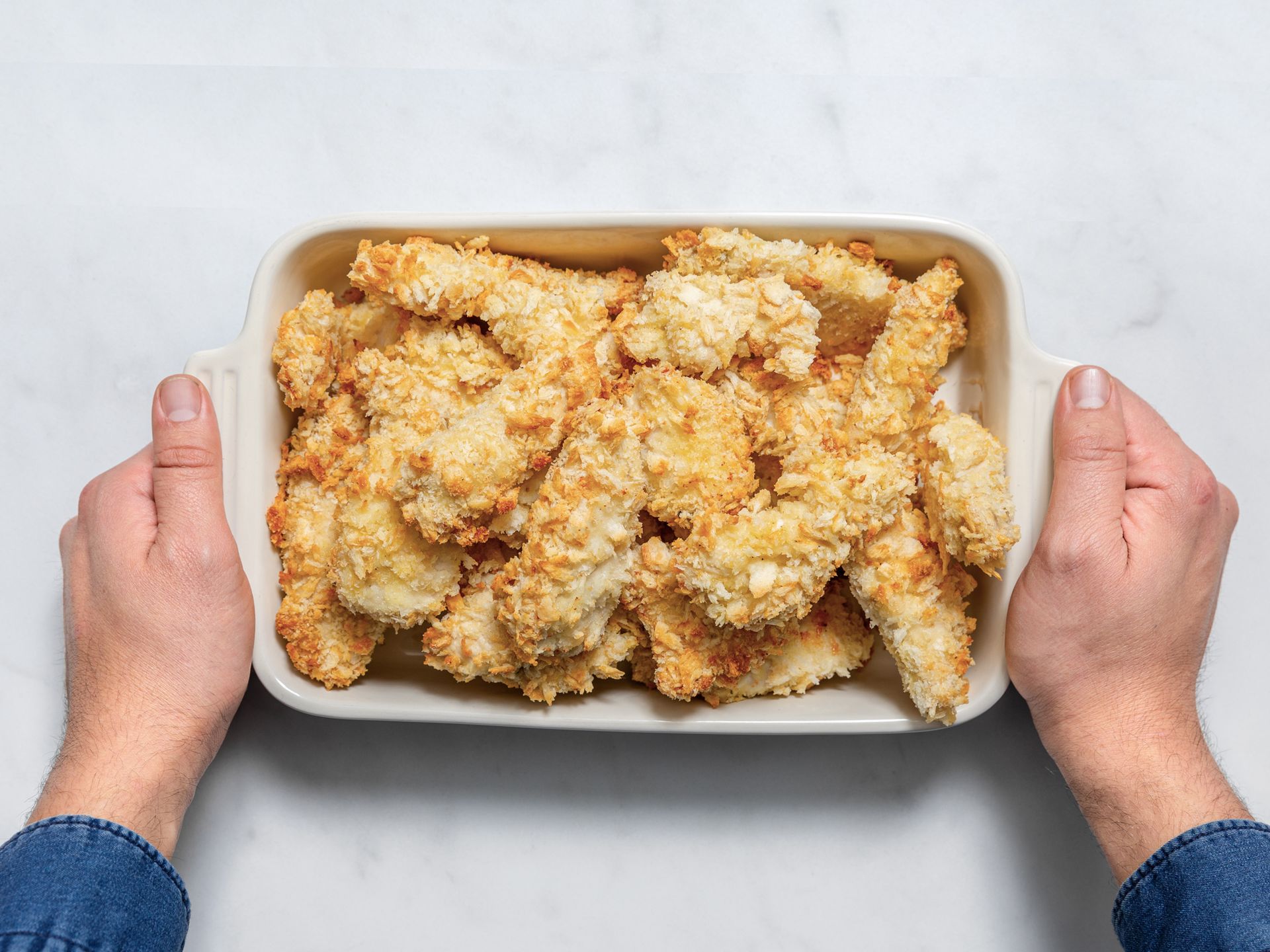 Super crispy baked chicken strips | Recipe | Kitchen Stories