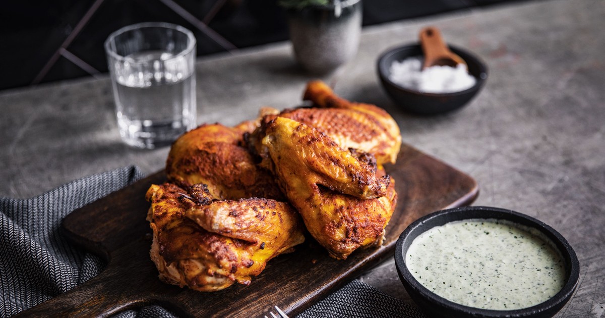 Peruvian-style roast chicken with green sauce | Recipe | Kitchen Stories