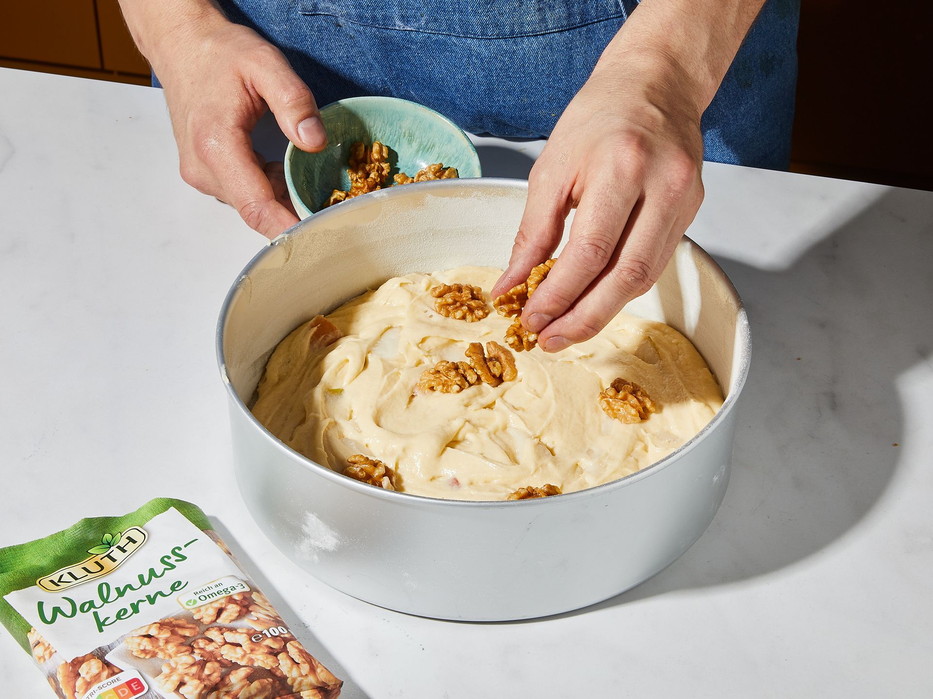 Easy pear cake with spiced whipped cream and walnuts | Recipe | Kitchen ...