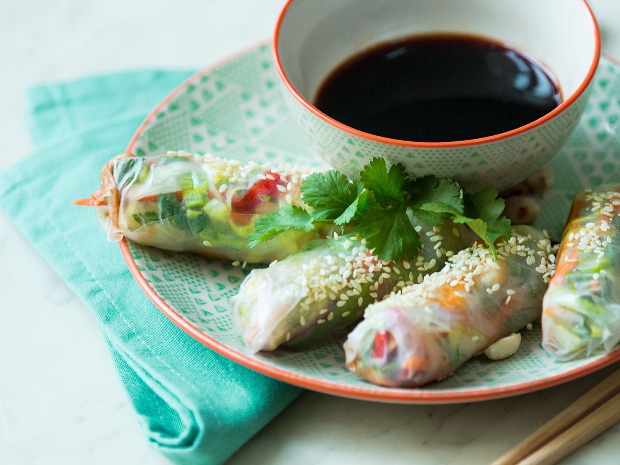 Vietnamese-inspired summer rolls | Recipe | Kitchen Stories