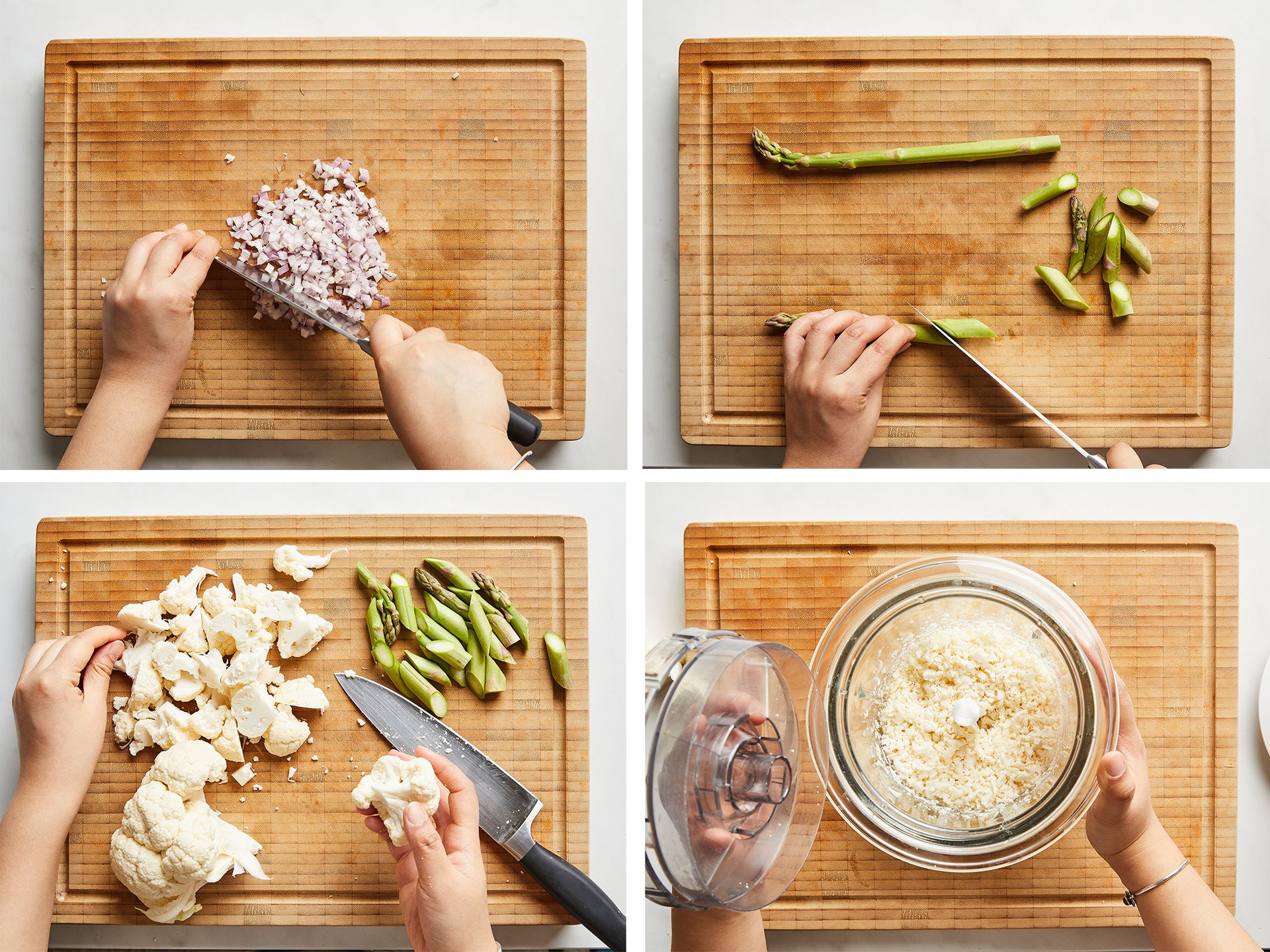 One-pot creamy cauliflower rice with asparagus | Recipe | Kitchen Stories
