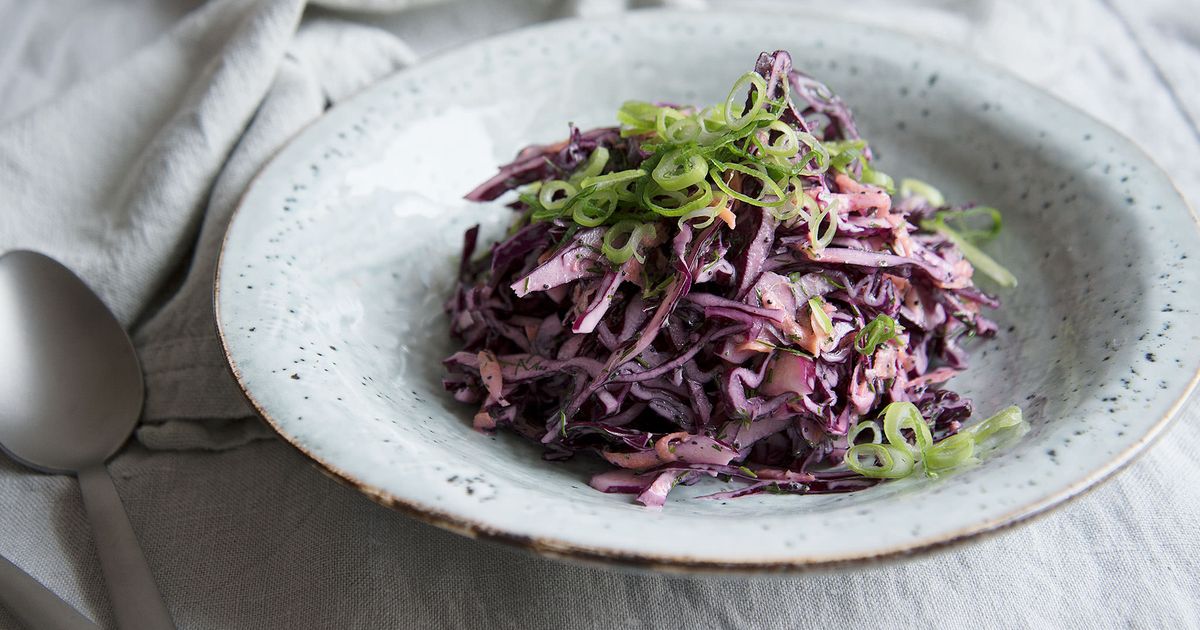 Red cabbage salad with creamy poppy seed dressing | Recipe | Kitchen ...