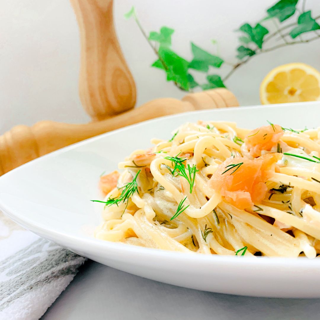 Salmon and lemon pasta | Recipe | Kitchen Stories