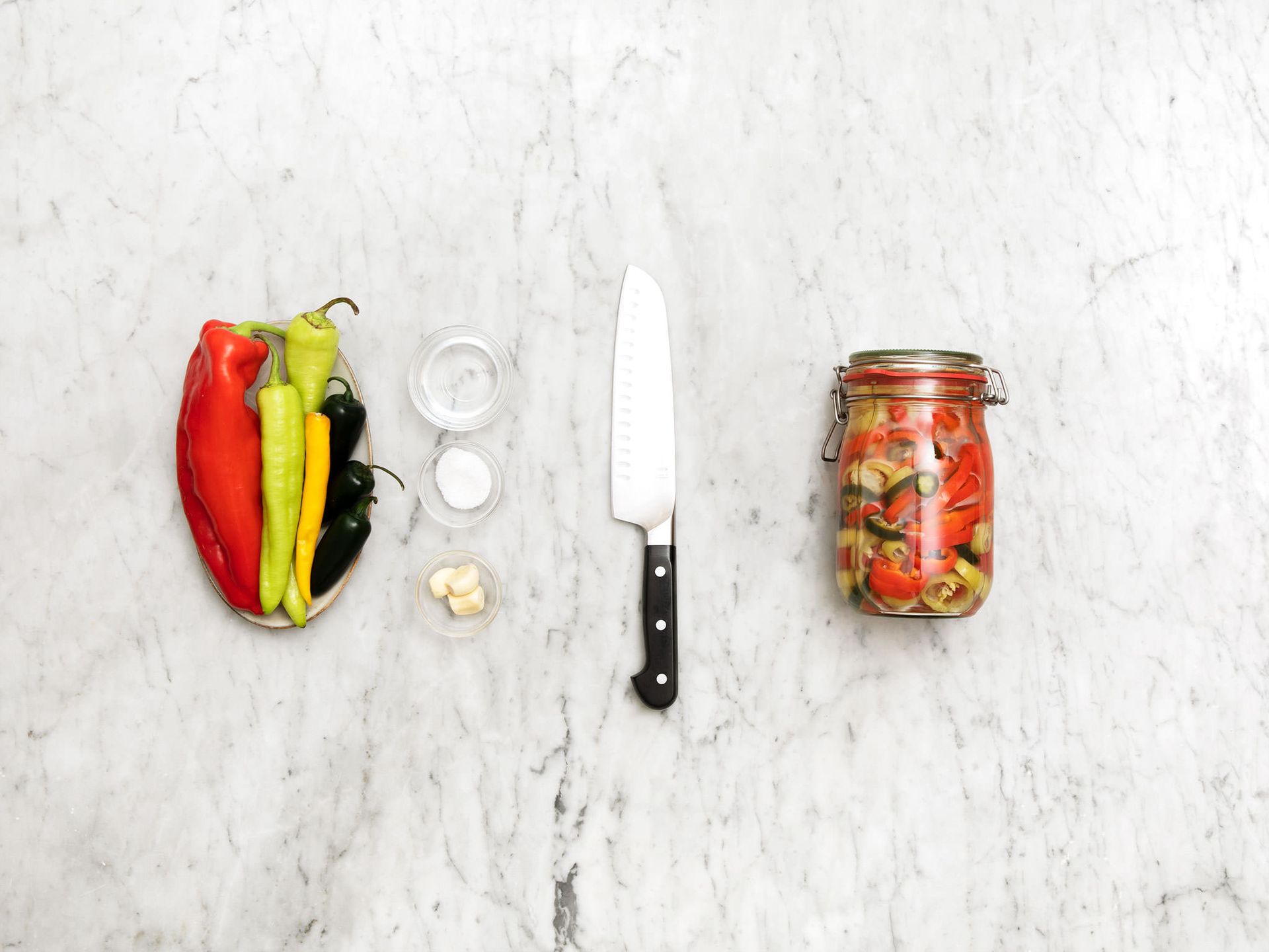 Easy pickled chili peppers | Recipe | Kitchen Stories