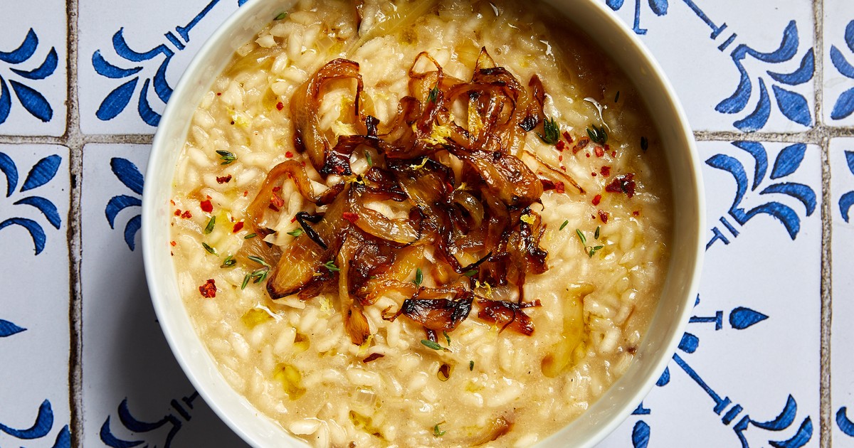 Vegan risotto with caramelized onions | Recipe | Kitchen Stories