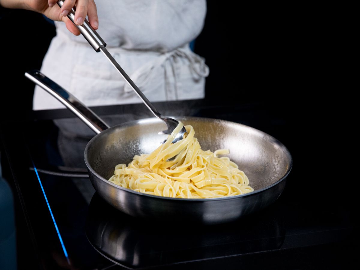 5-ingredient lemony chickpea and tahini tagliatelle | Recipe | Kitchen ...