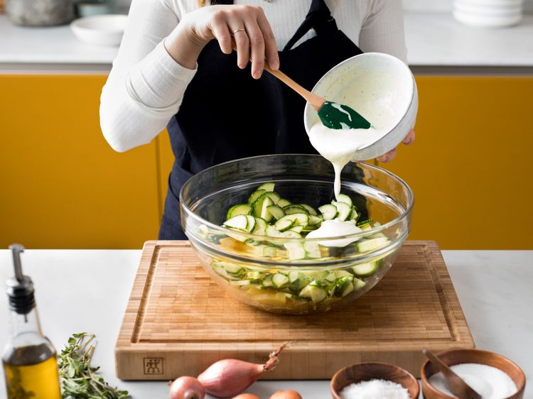 Marinated fried chicken with wasabi potato salad | Recipe | Kitchen Stories