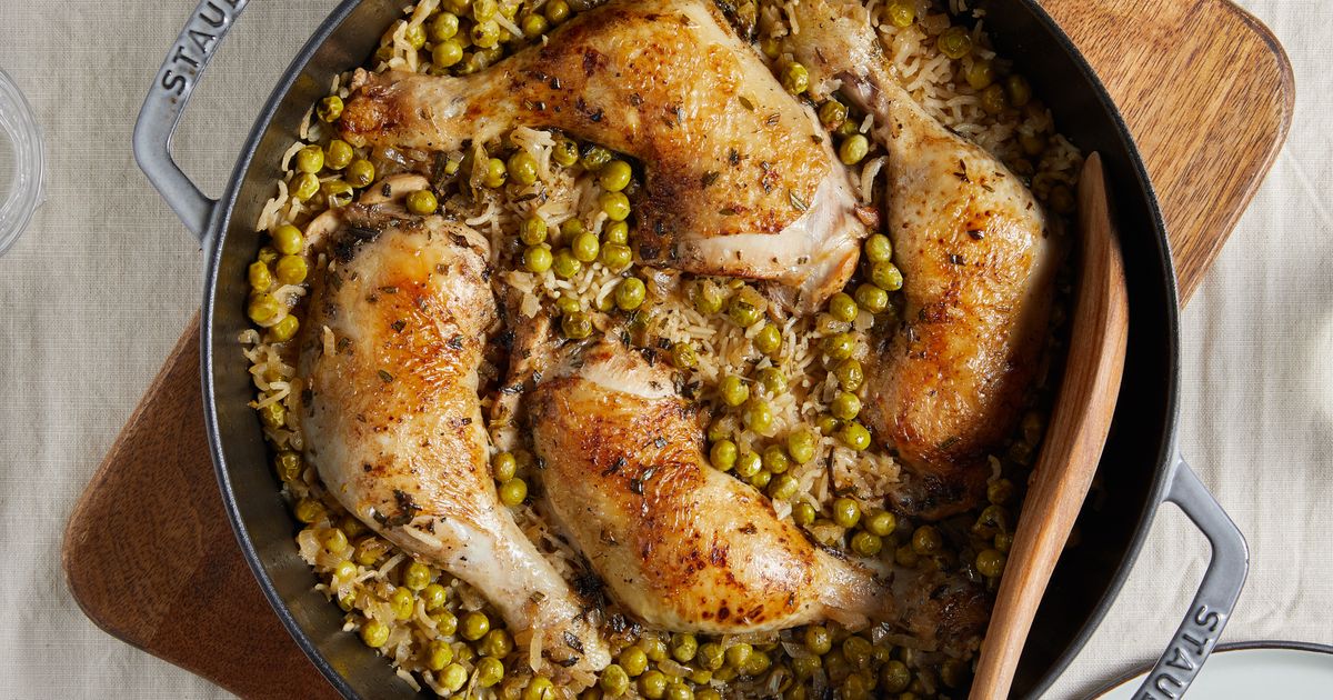 One-pan herby chicken and rice skillet | Recipe | Kitchen Stories