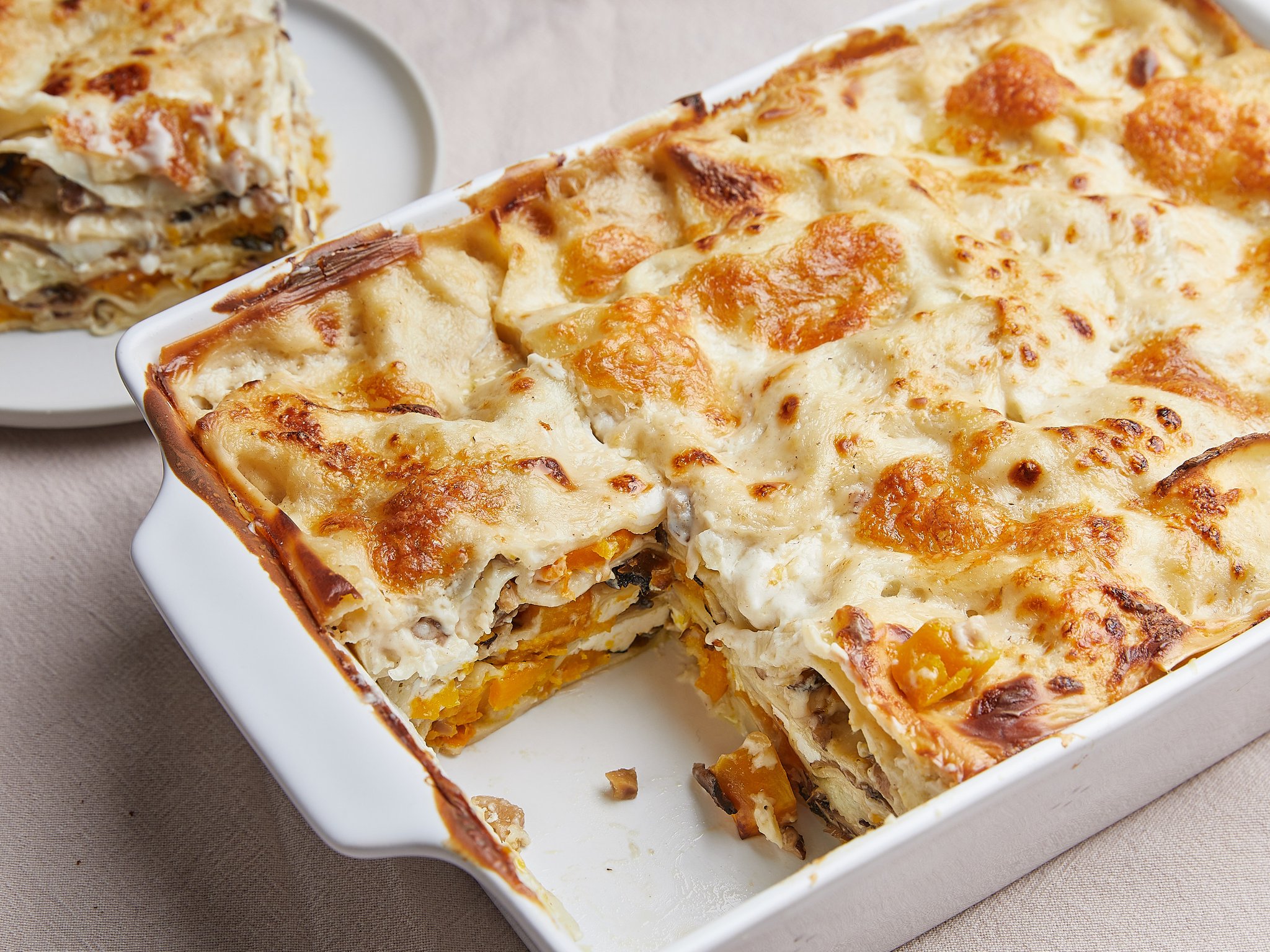 Butternut squash and mushroom lasagna | Recipe | Kitchen Stories