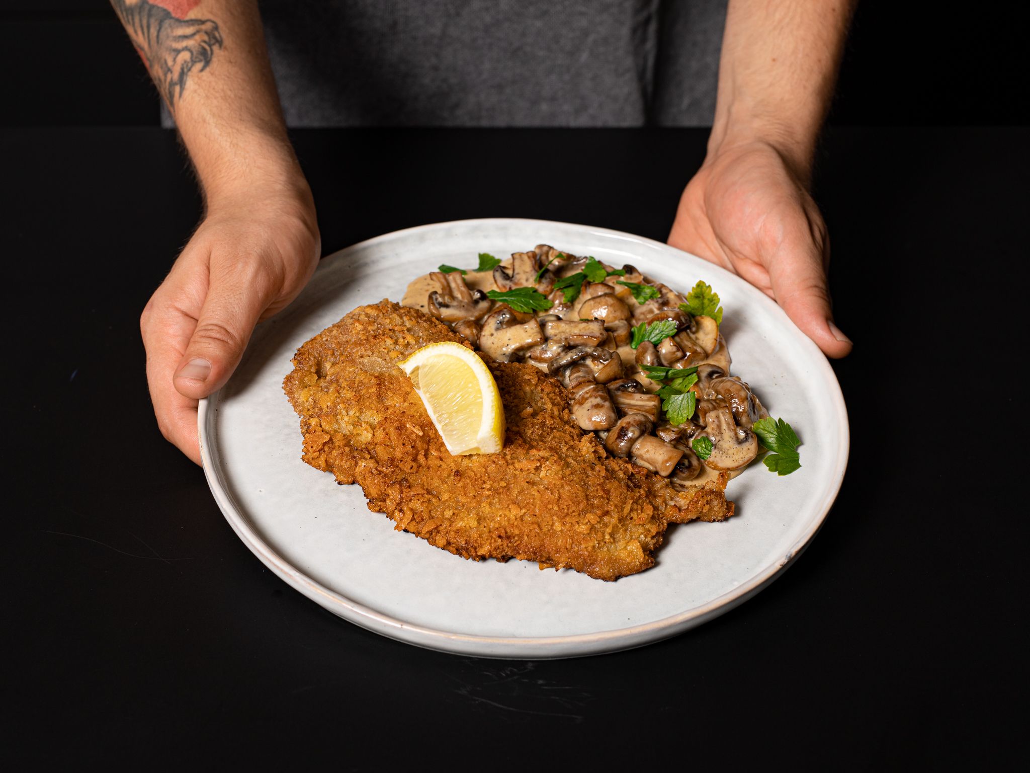 Make schnitzel with mushroom gravy with Christian | Recipe | Kitchen ...