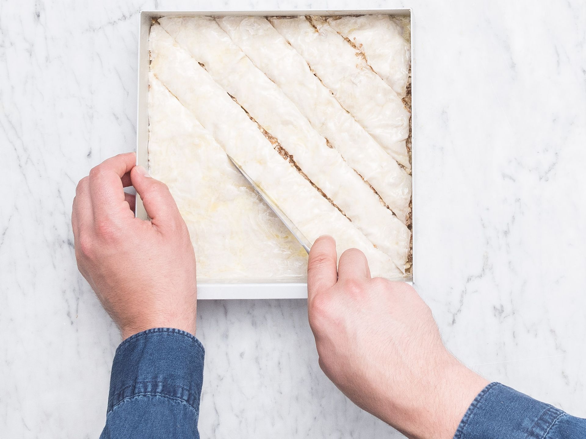 Honeyed almond baklava | Recipe | Kitchen Stories