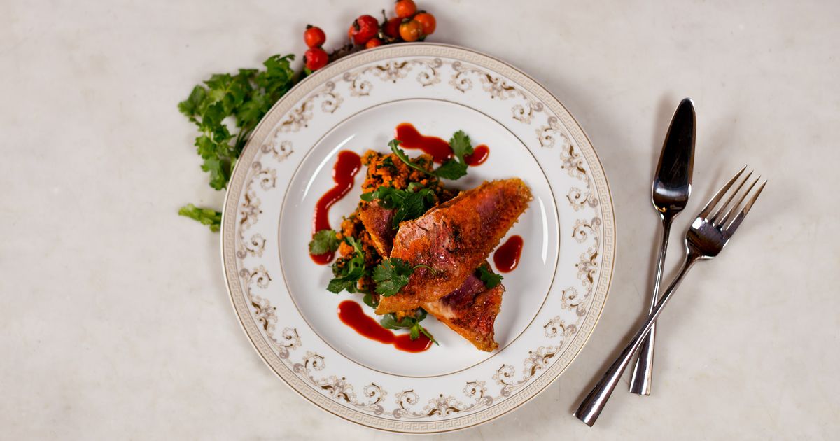 Crispy red mullet with paprika couscous | Recipe | Kitchen Stories