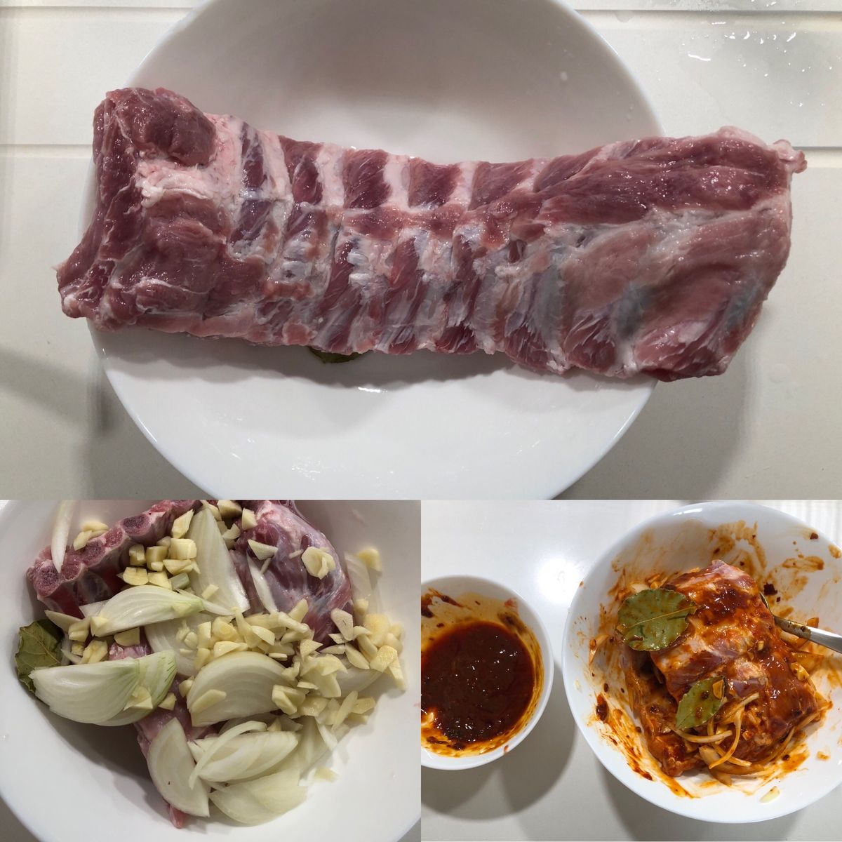 Sweet & Spicy BBQ Pork Ribs with onions and garlics | Recipe | Kitchen ...