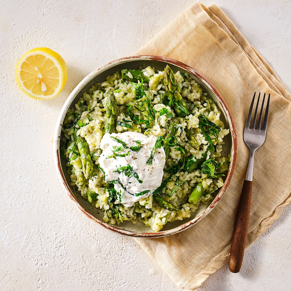 Risotto Verde mit Burrata | Rezept | Kitchen Stories