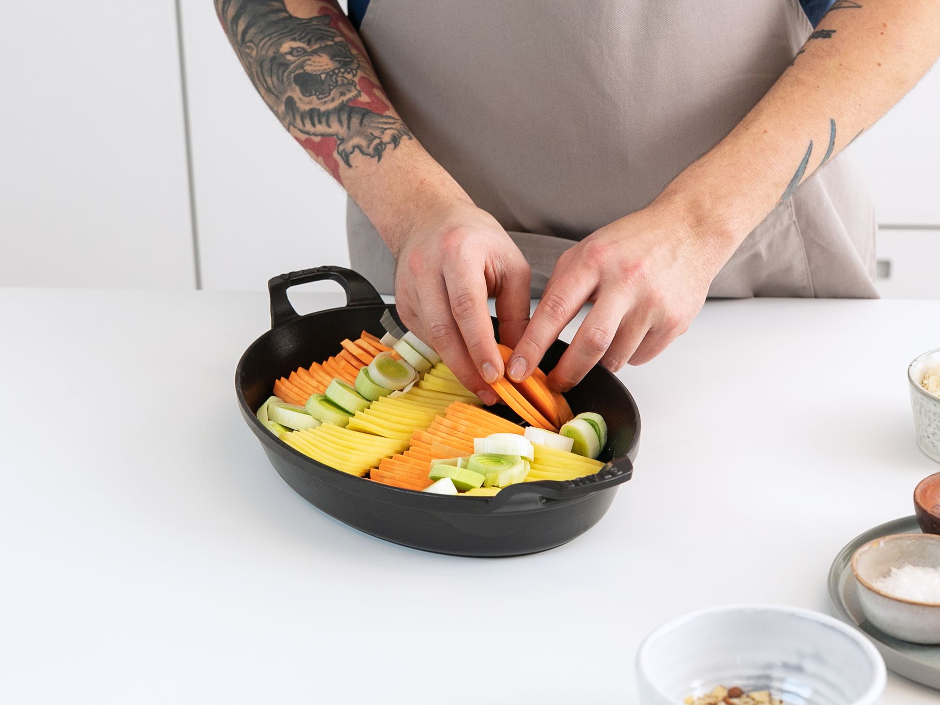 Creamy potato and leek gratin | Recipe | Kitchen Stories