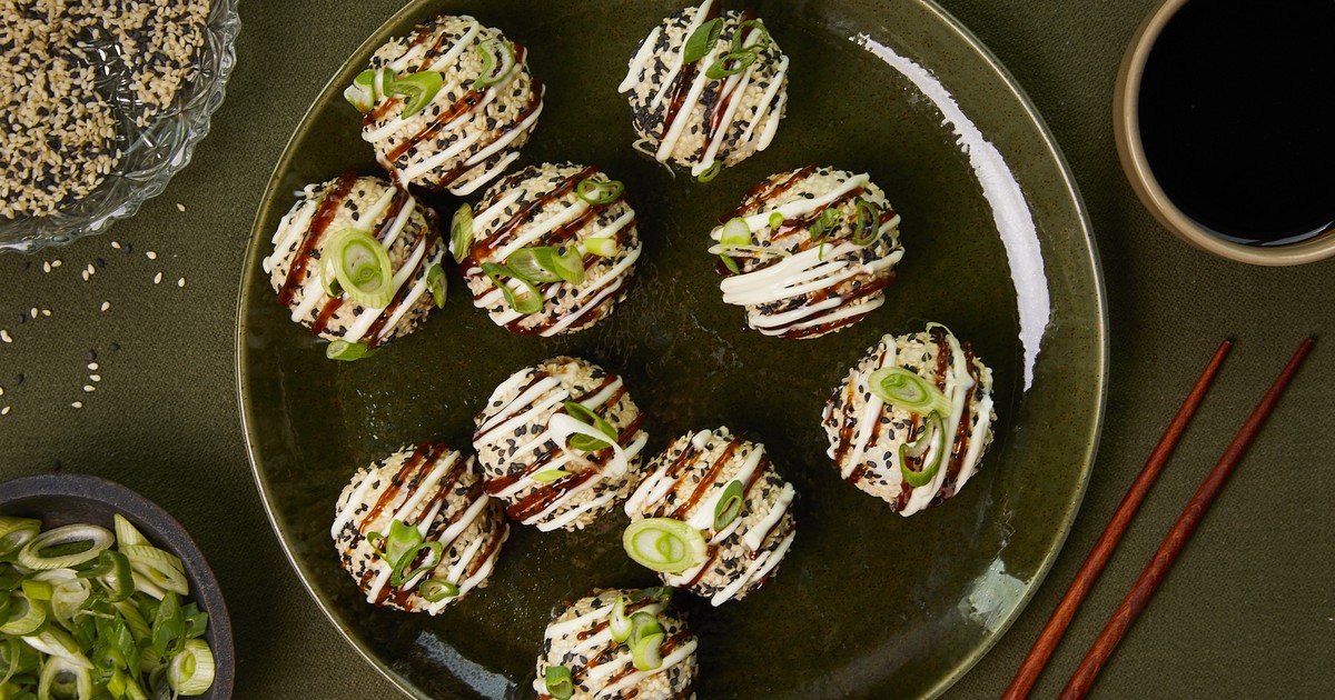 California sushi rice balls with salmon and avocado | Recipe | Kitchen ...