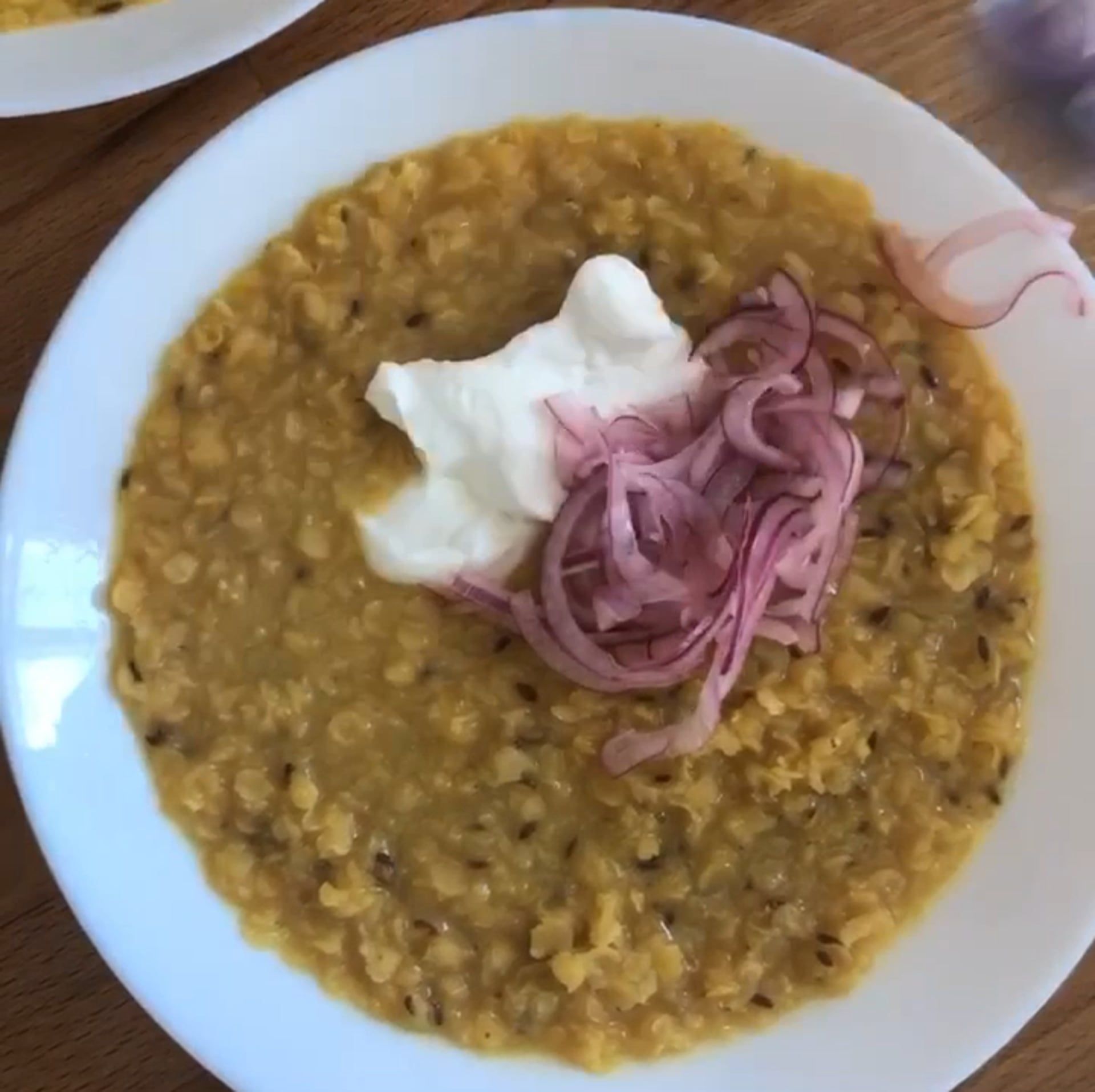 Easiest red lentil dal with yogurt and pickled onion | Recipe | Kitchen ...