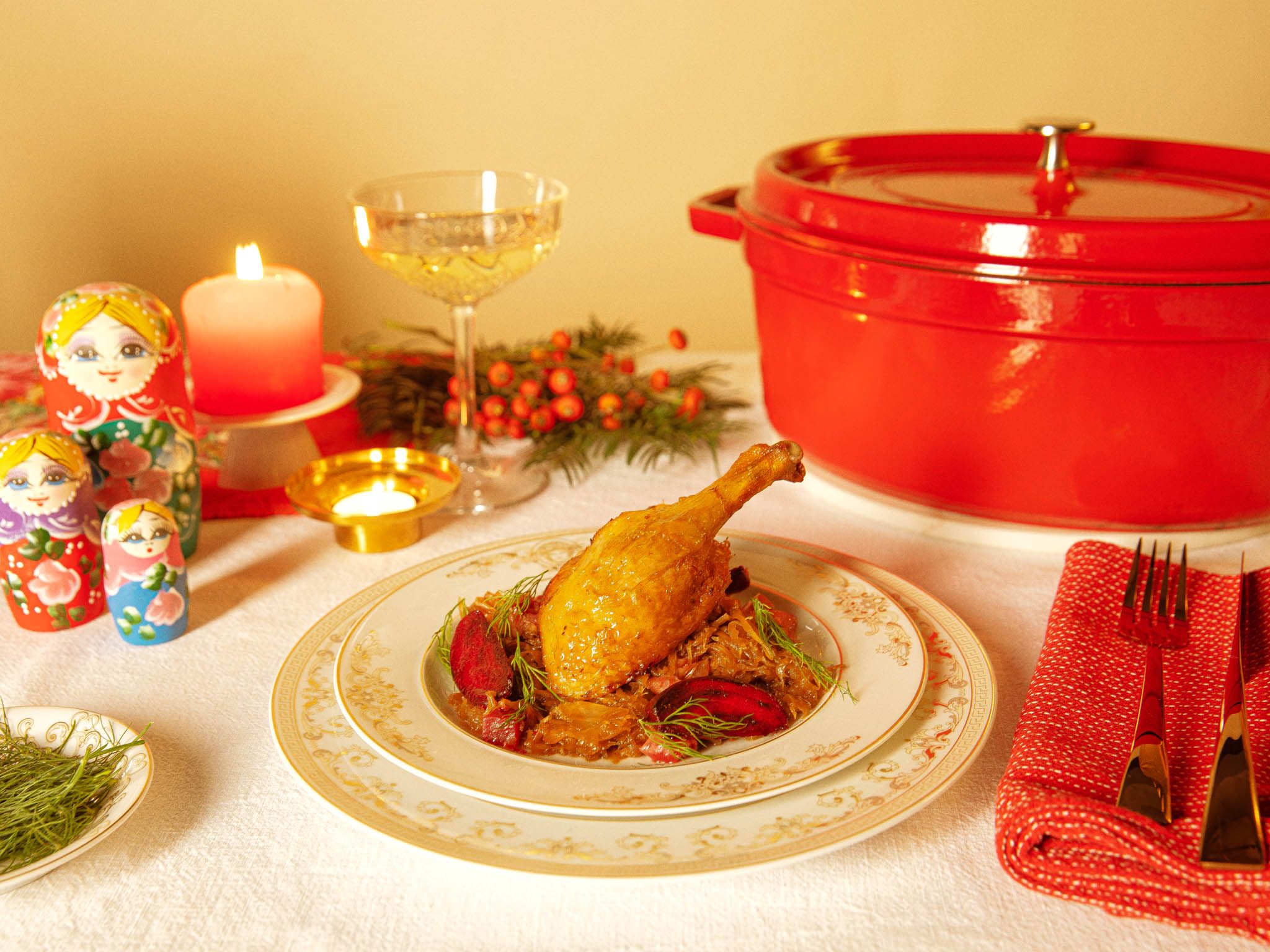 Roast duck with apples and beets | Recipe | Kitchen Stories